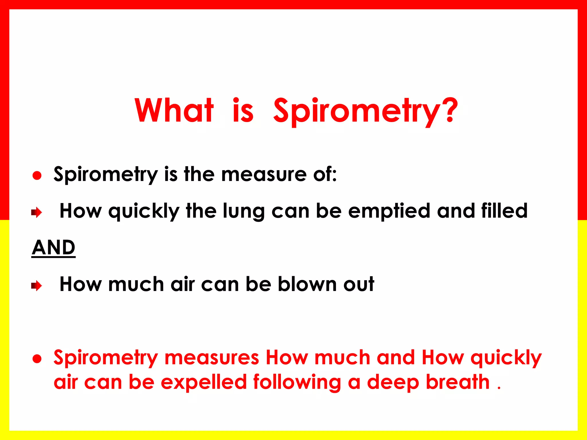Spirometry Basics | PPTX