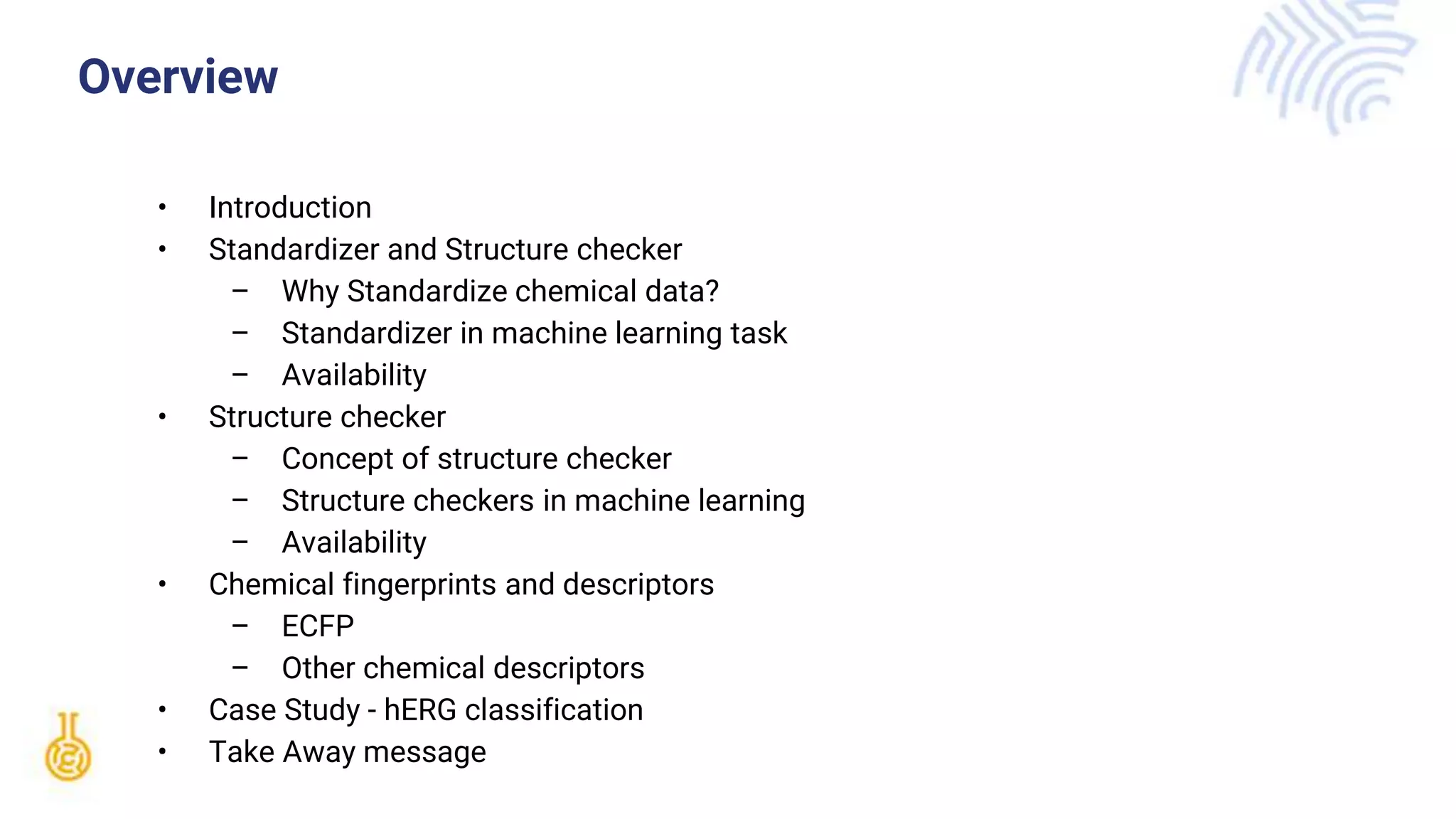 Cheminfo Stories APAC 2020 - Chemical Descriptors & Standardizers for Machine Learning Models | PPT