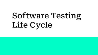 software testing life cycle methodology. | PPT