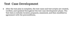 software testing life cycle methodology. | PPT
