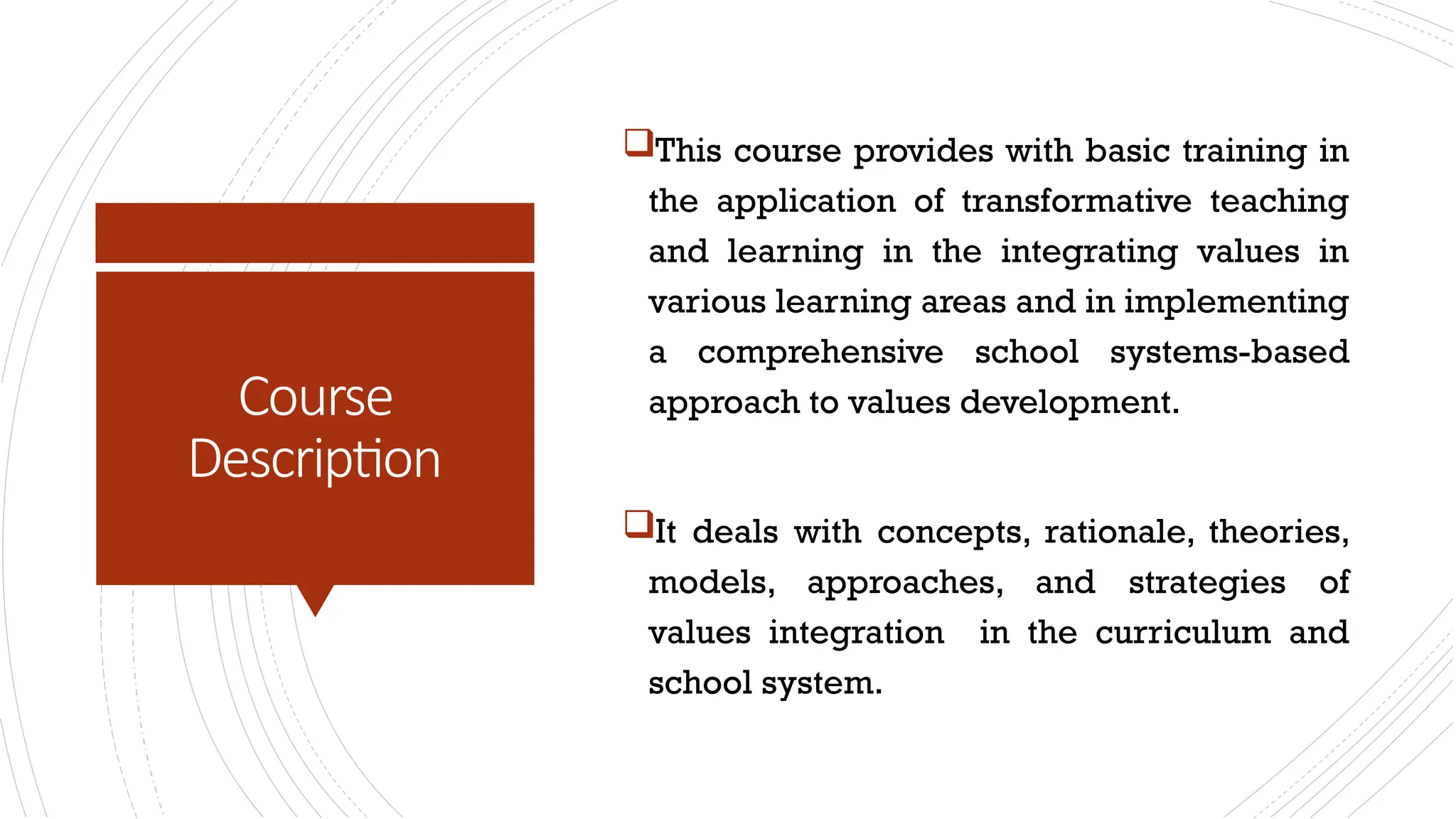 Values Integration in Various Discipline | PPTX