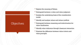 Values Integration in Various Discipline | PPTX