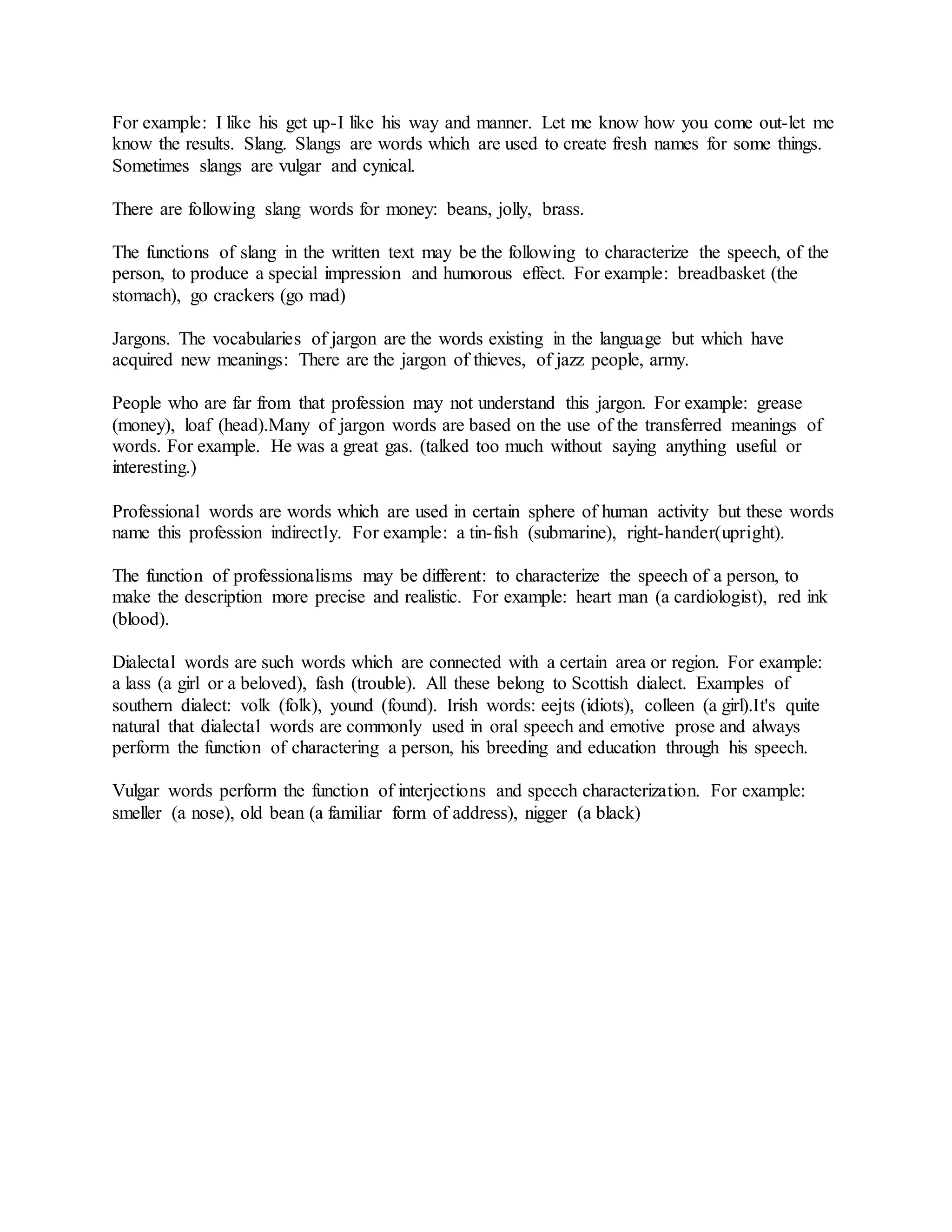 Copy of «stylistic classification of the english vocabulary» | DOCX