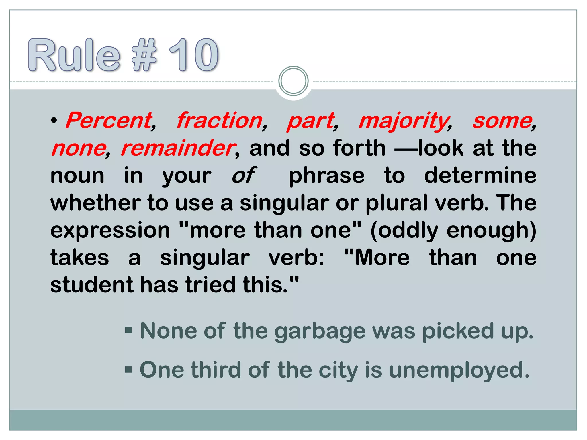 Copy of subject verb agreement (1) | PPT