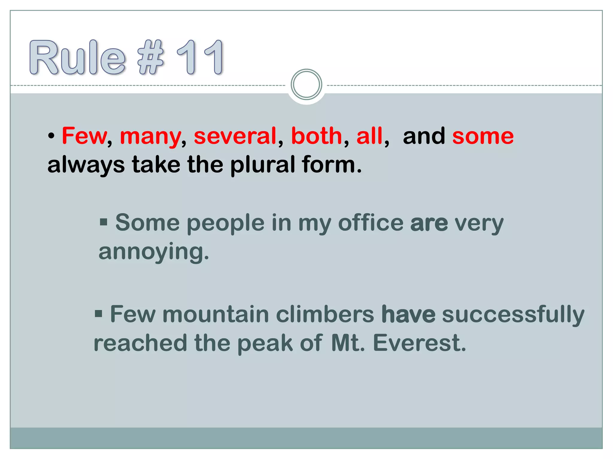 Copy of subject verb agreement (1) | PPT