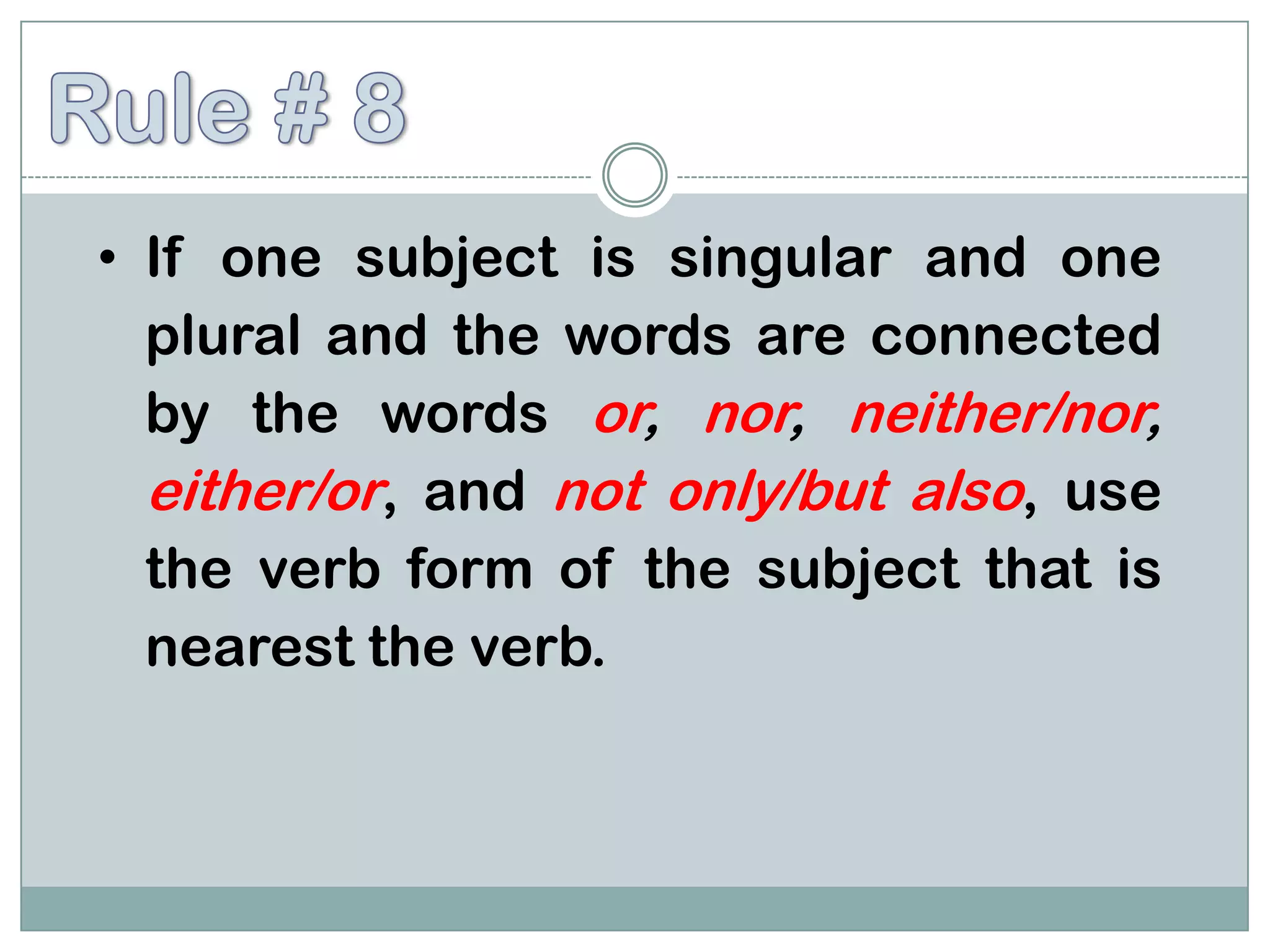 Copy of subject verb agreement (1) | PPT