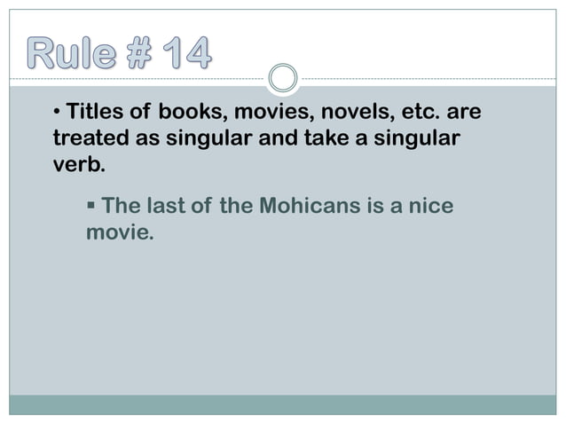 Copy of subject verb agreement (1) | PPT