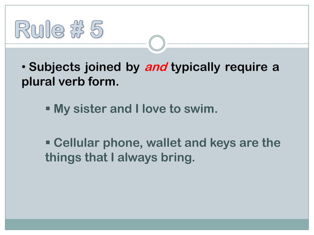 Copy of subject verb agreement (1) | PPT
