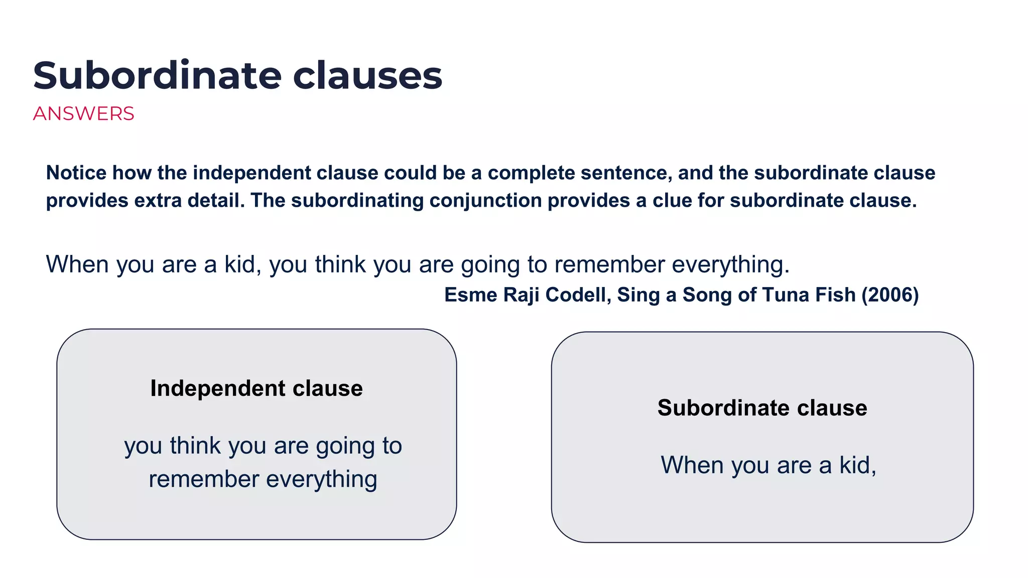 Subordinating conjunctions | PPTX