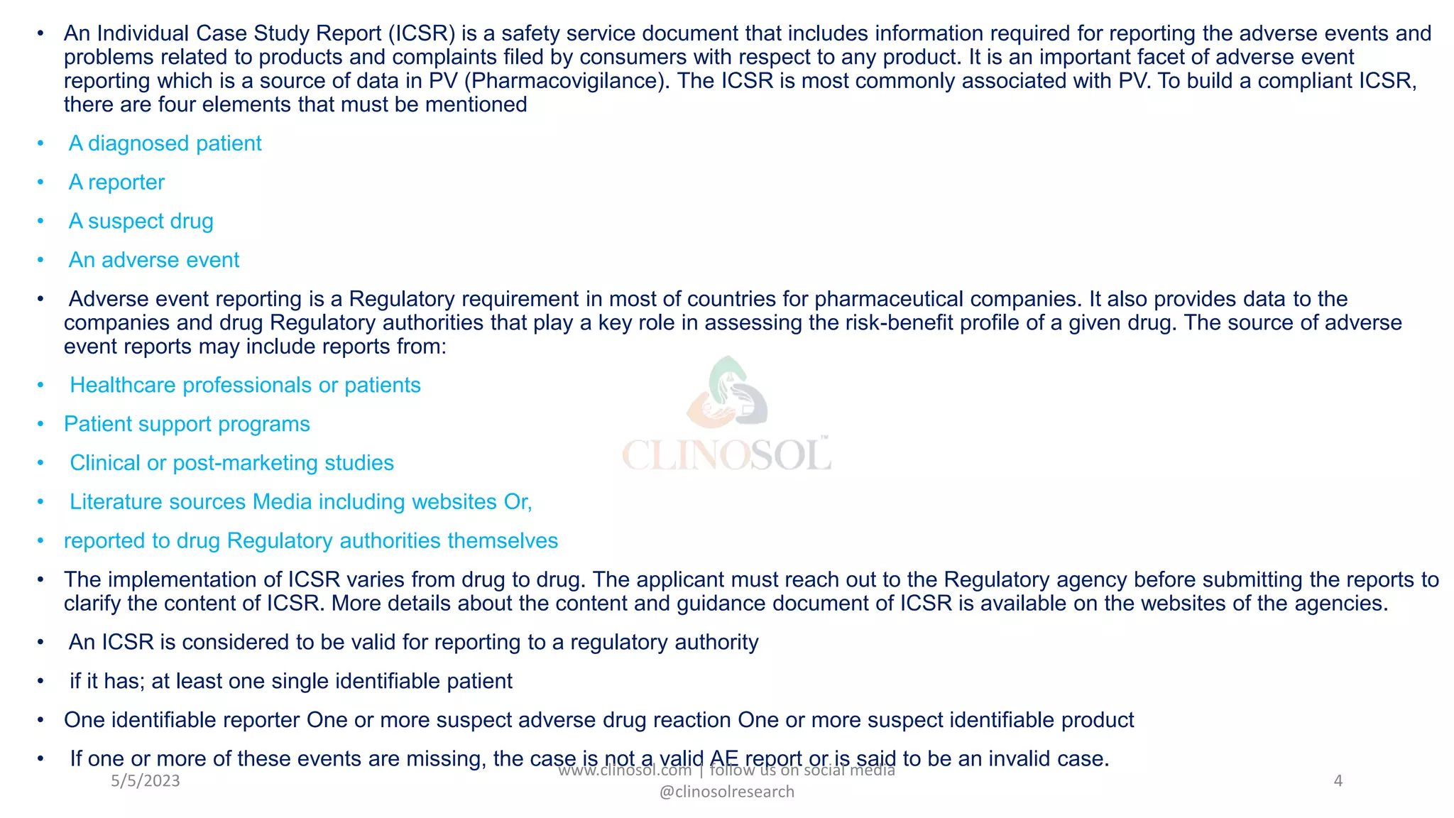 Collection, Processing and Reporting of ICSR | PPTX