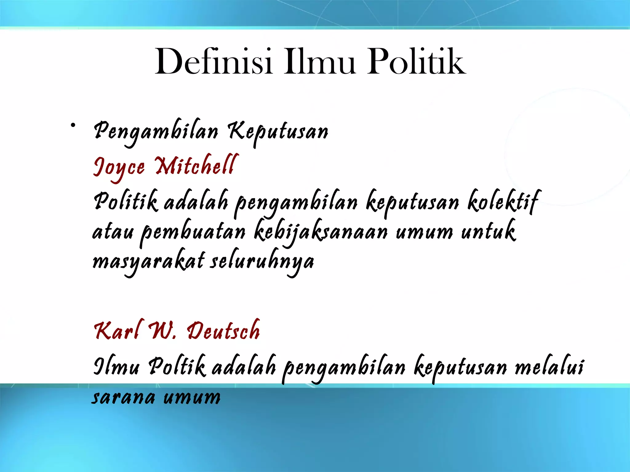 pengantar ilmu politik | PPT