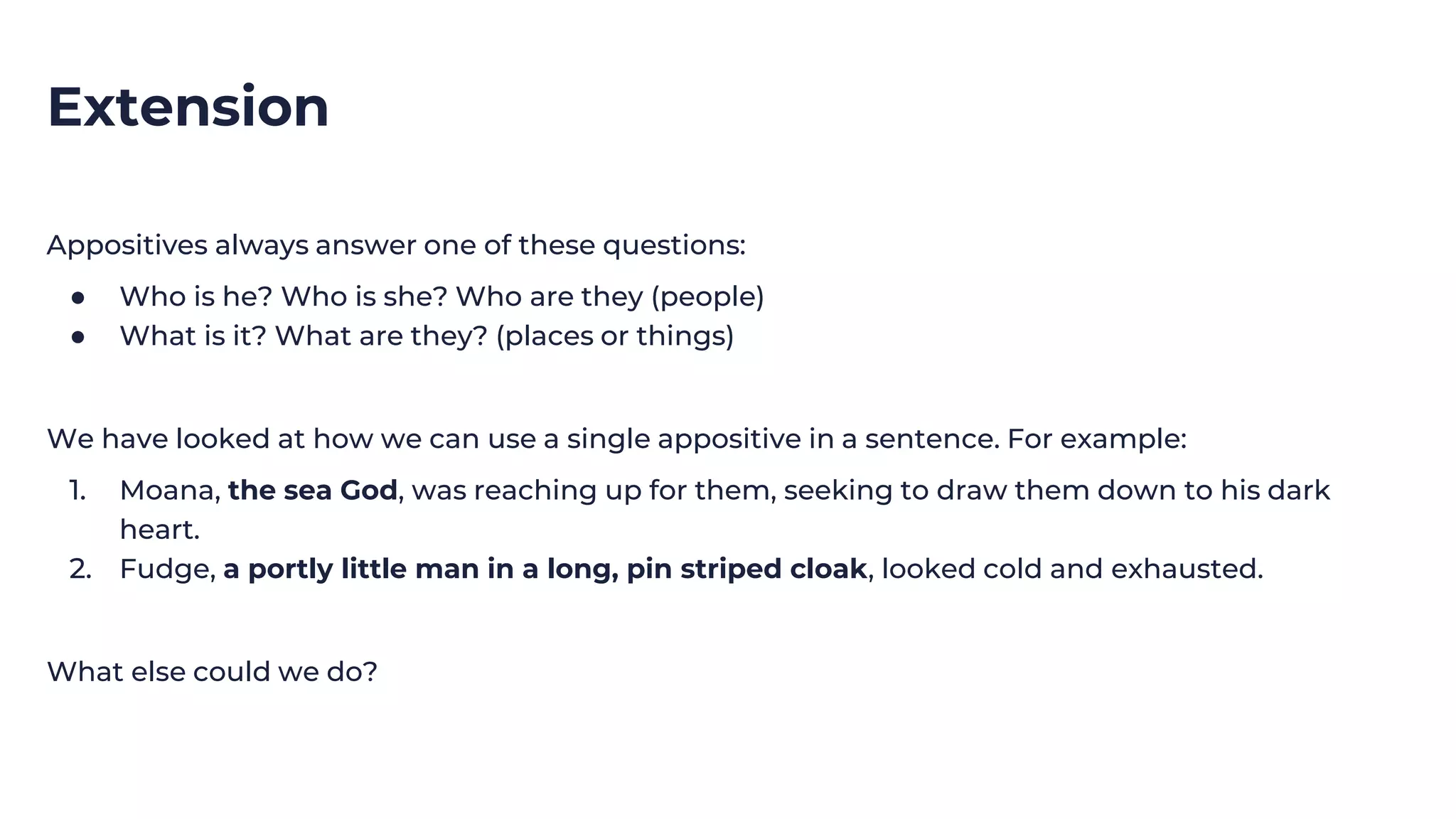 The appositive | PPTX