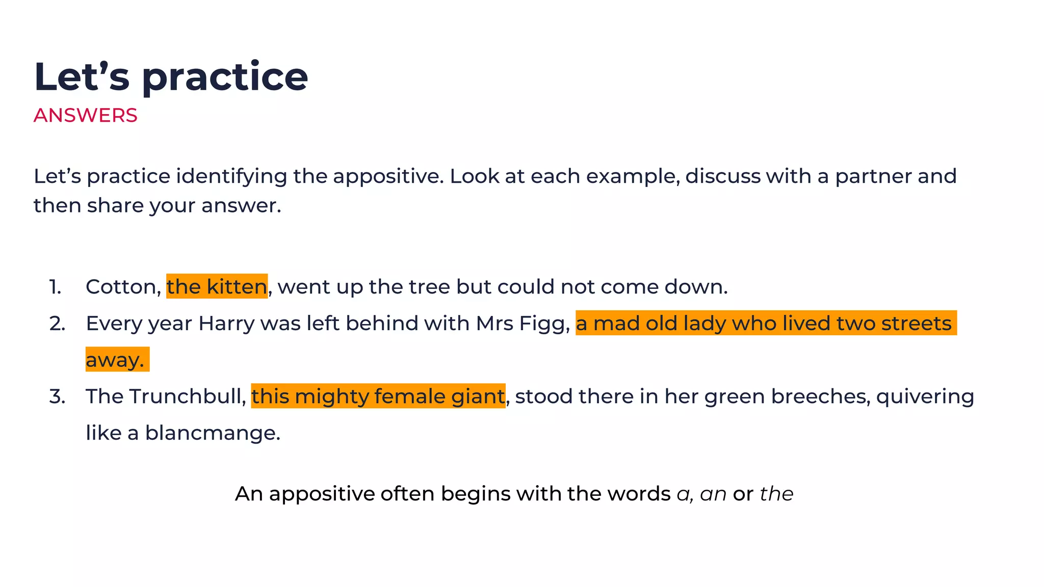 The appositive | PPTX