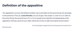 The appositive | PPTX