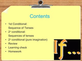 Tthe conditional (1st and 2nd Conditional) | PPT