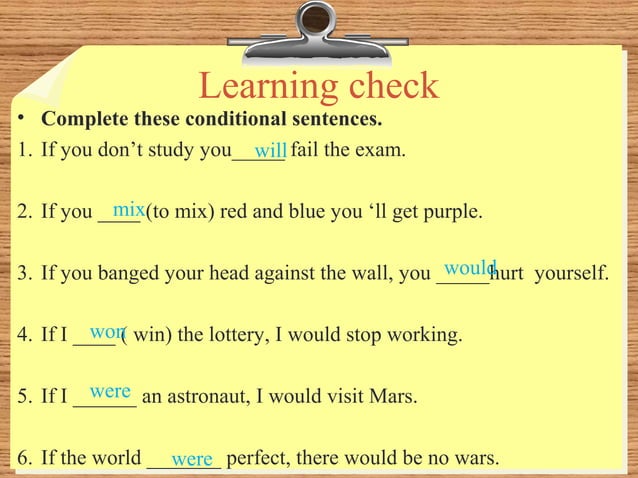 Tthe conditional (1st and 2nd Conditional) | PPT