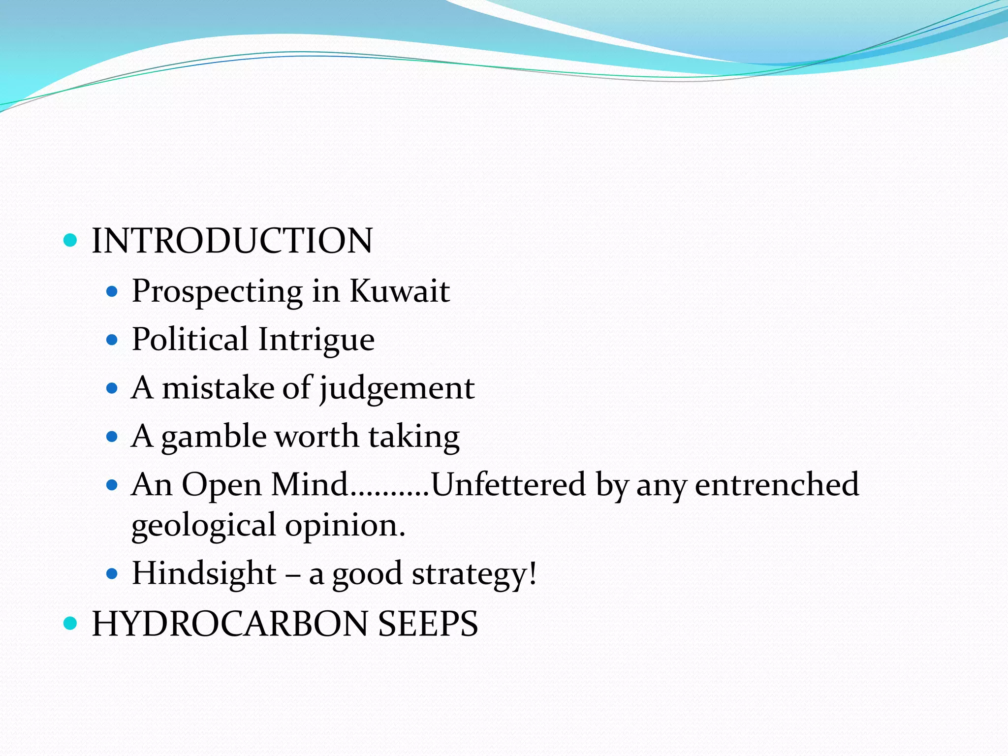 The discovery of oil in kuwait | PDF