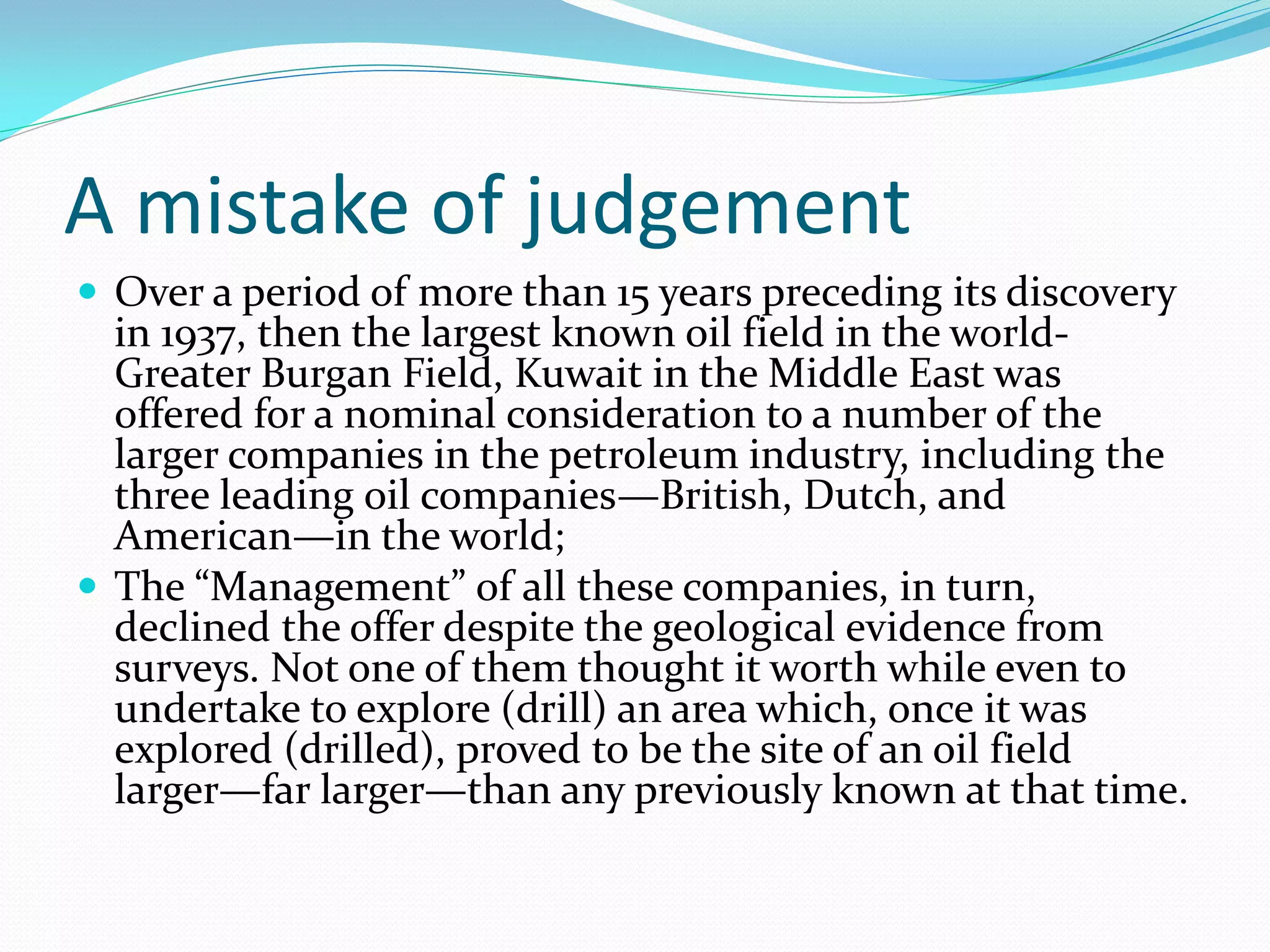 The discovery of oil in kuwait | PDF