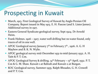 The discovery of oil in kuwait | PDF