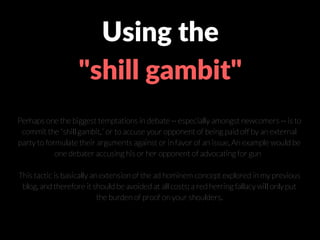 The Easiest Ways to Lose a Debate (Pt. 2) | PPT