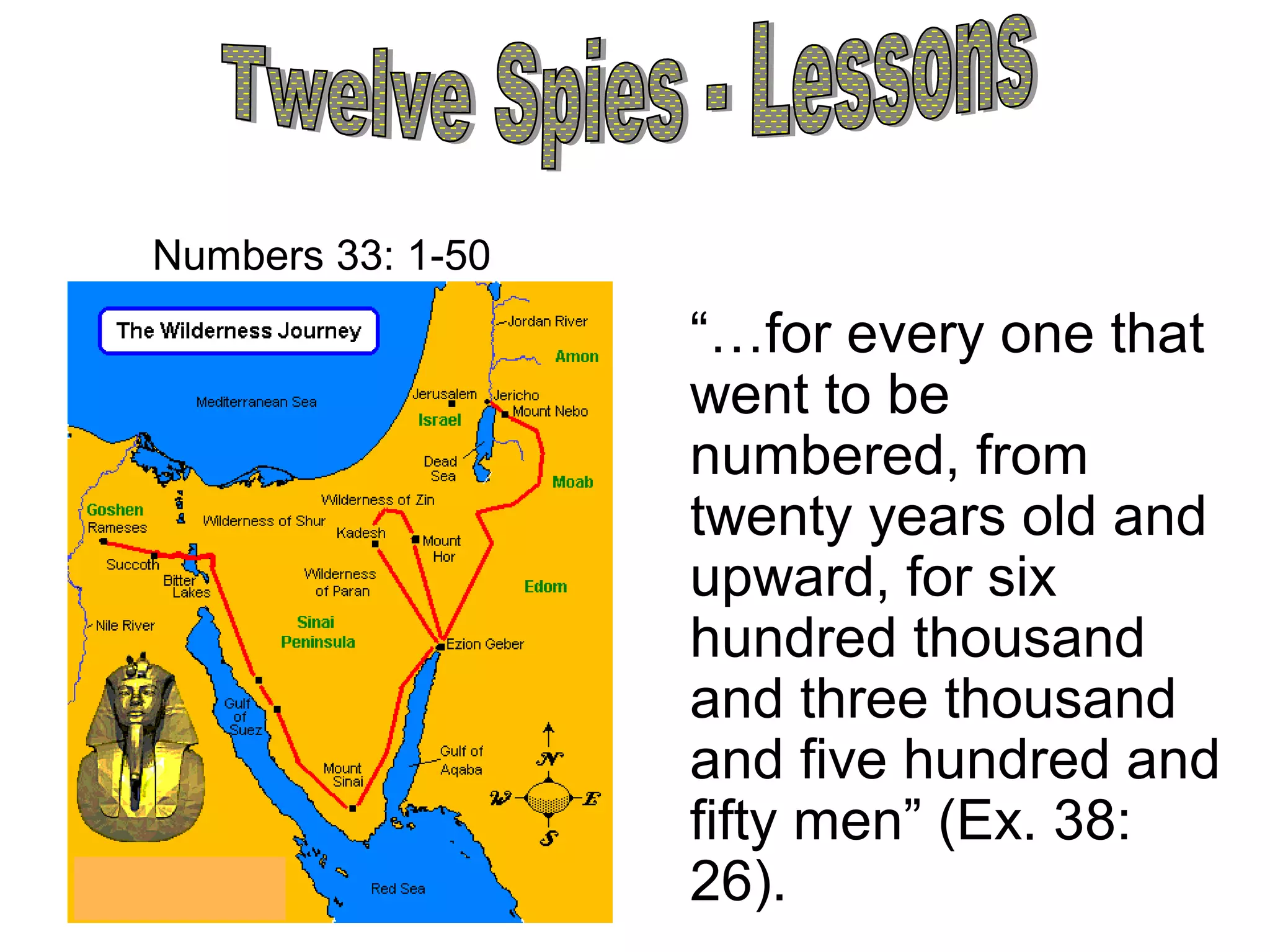 the twelve spies lessons | PPT