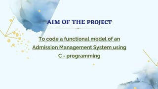 admission management system c.v ........... | PPT