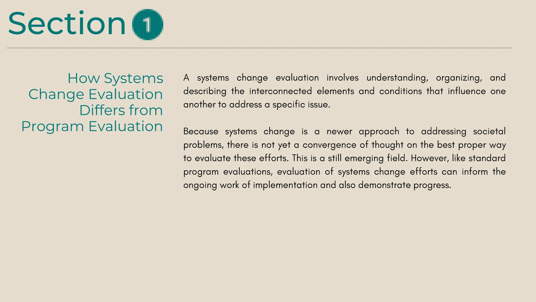 How Systems Change Evaluation Differs From Program Evaluation | PPTX