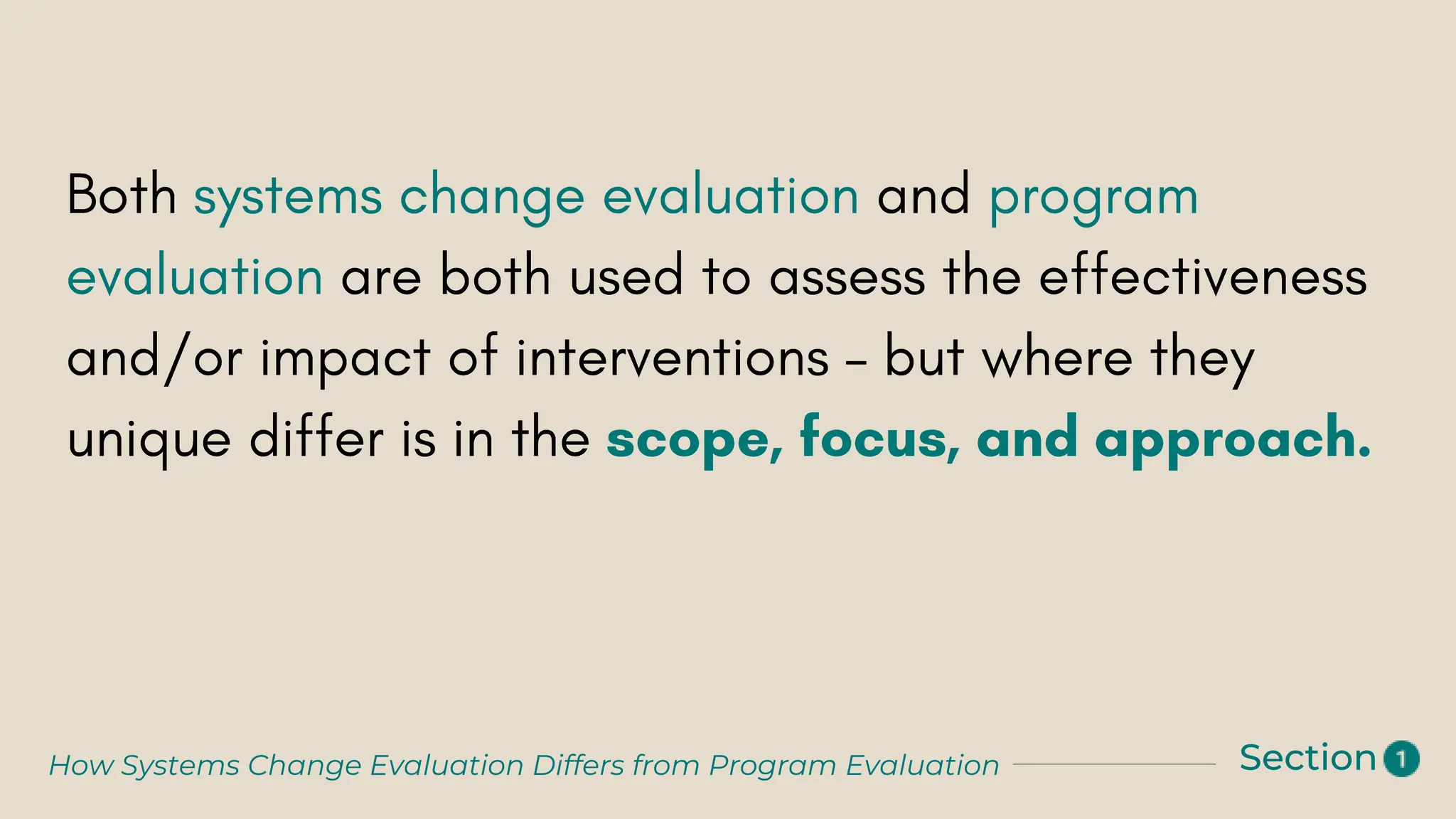 How Systems Change Evaluation Differs From Program Evaluation | PPTX