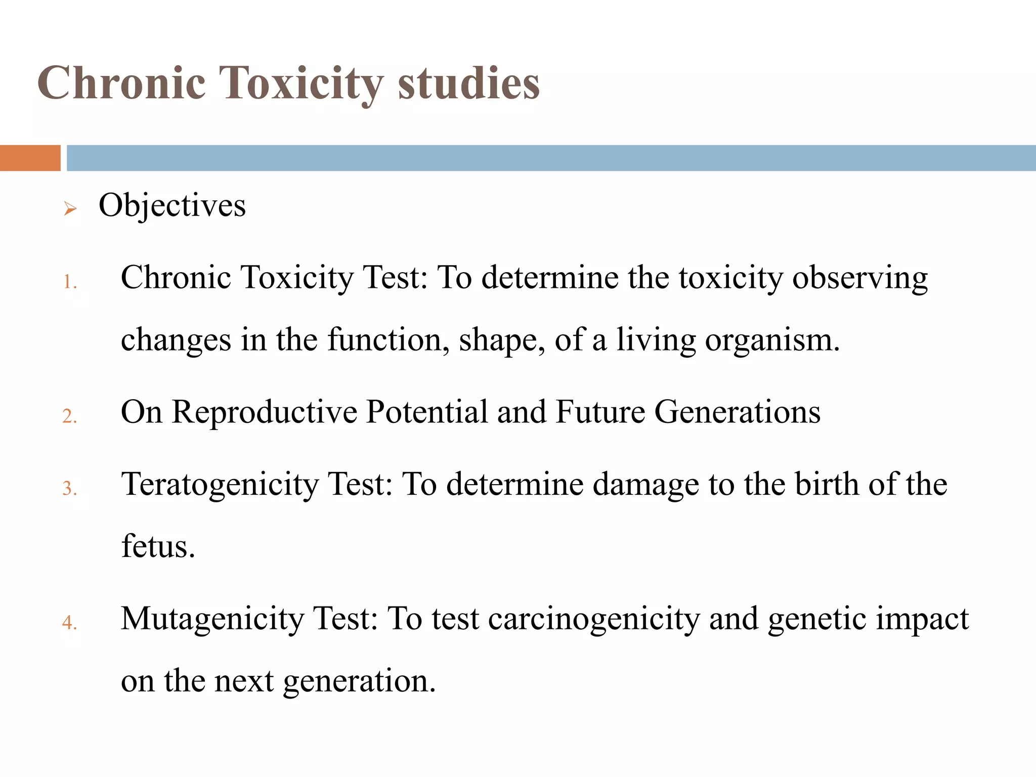 chronic toxicity studies | PPTX
