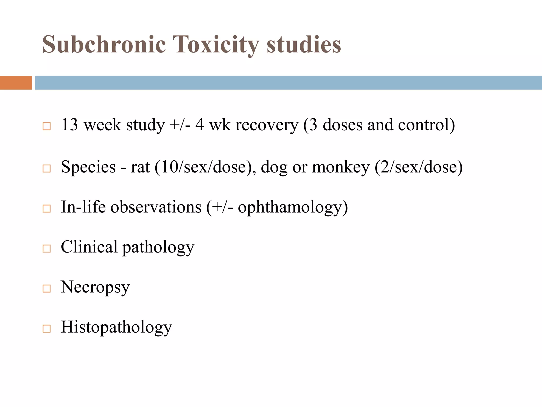 chronic toxicity studies | PPTX