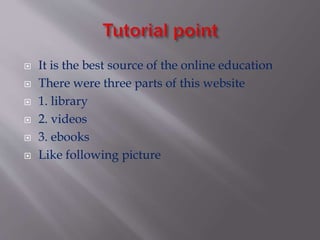 Copy of tutorial points | PPT