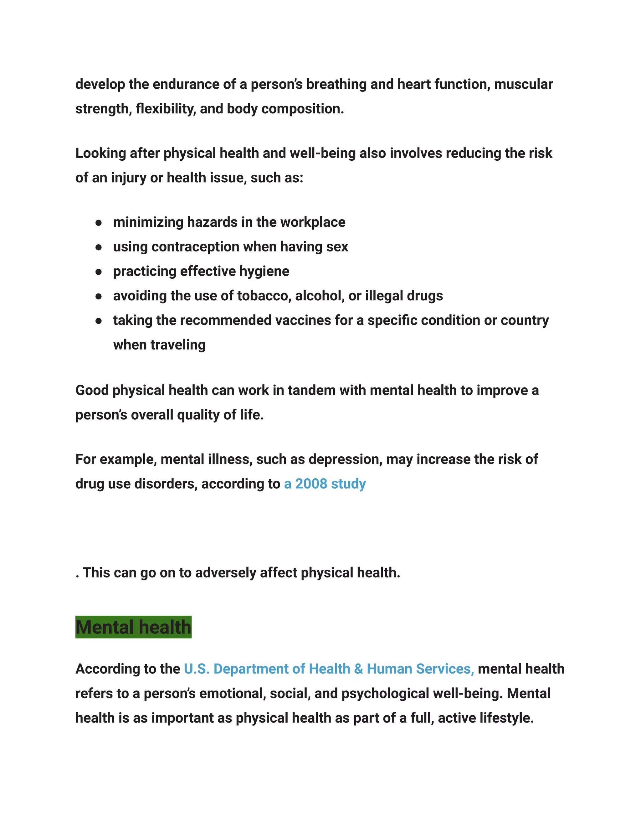 Types of good and preserving health | PDF