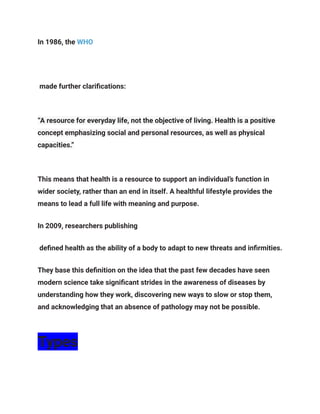 Types of good and preserving health | PDF