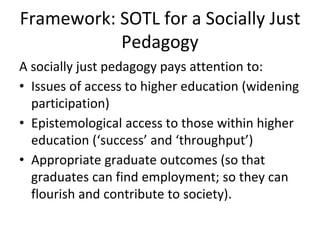 Re-envisioning SoTL: A Socially Just Pedagogical Perspective | PPTX