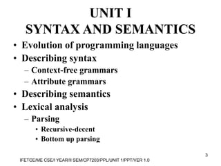 principle of programming language subject unit-1 | PPT