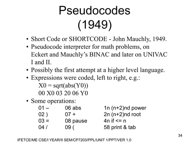 principle of programming language subject unit-1 | PPT | Programming ...
