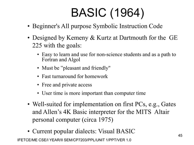 principle of programming language subject unit-1 | PPT | Programming ...
