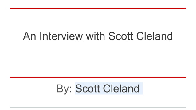 An Interview with Scott Cleland | PPT