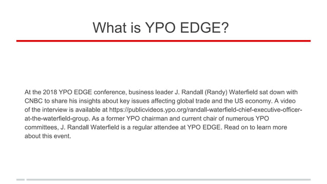 What is YPO EDGE? | PPT