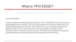 What is YPO EDGE? | PPTX