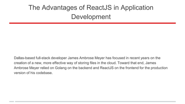 The Advantages Of Reactjs In Application Development Ppt 0342