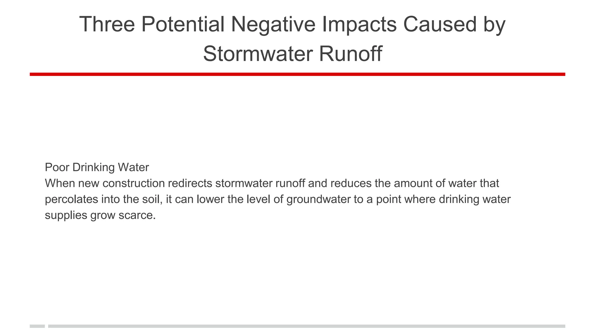 Three Potential Negative Impacts Caused by Stormwater Runoff | PPT