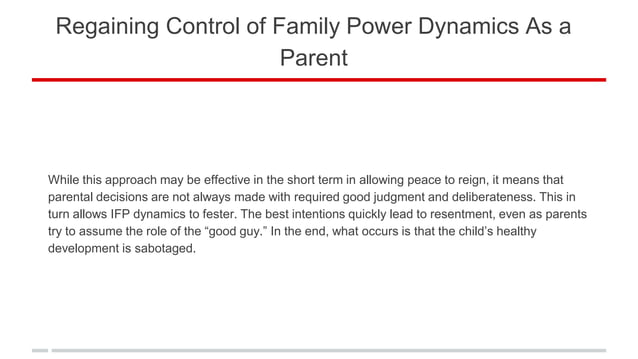 Regaining Control of Family Power Dynamics As a Parent | PPT