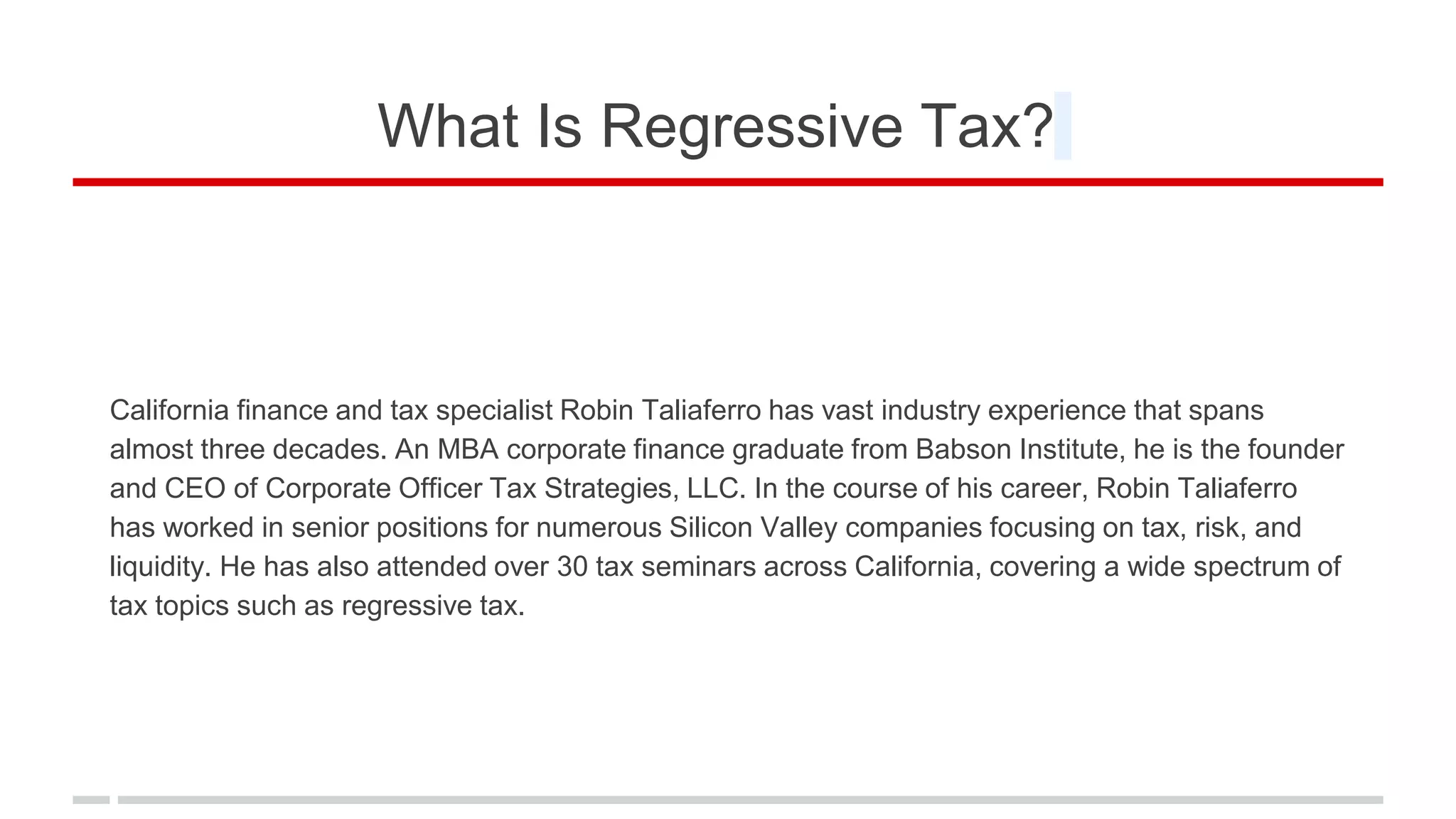 What Is Regressive Tax? | PPTX