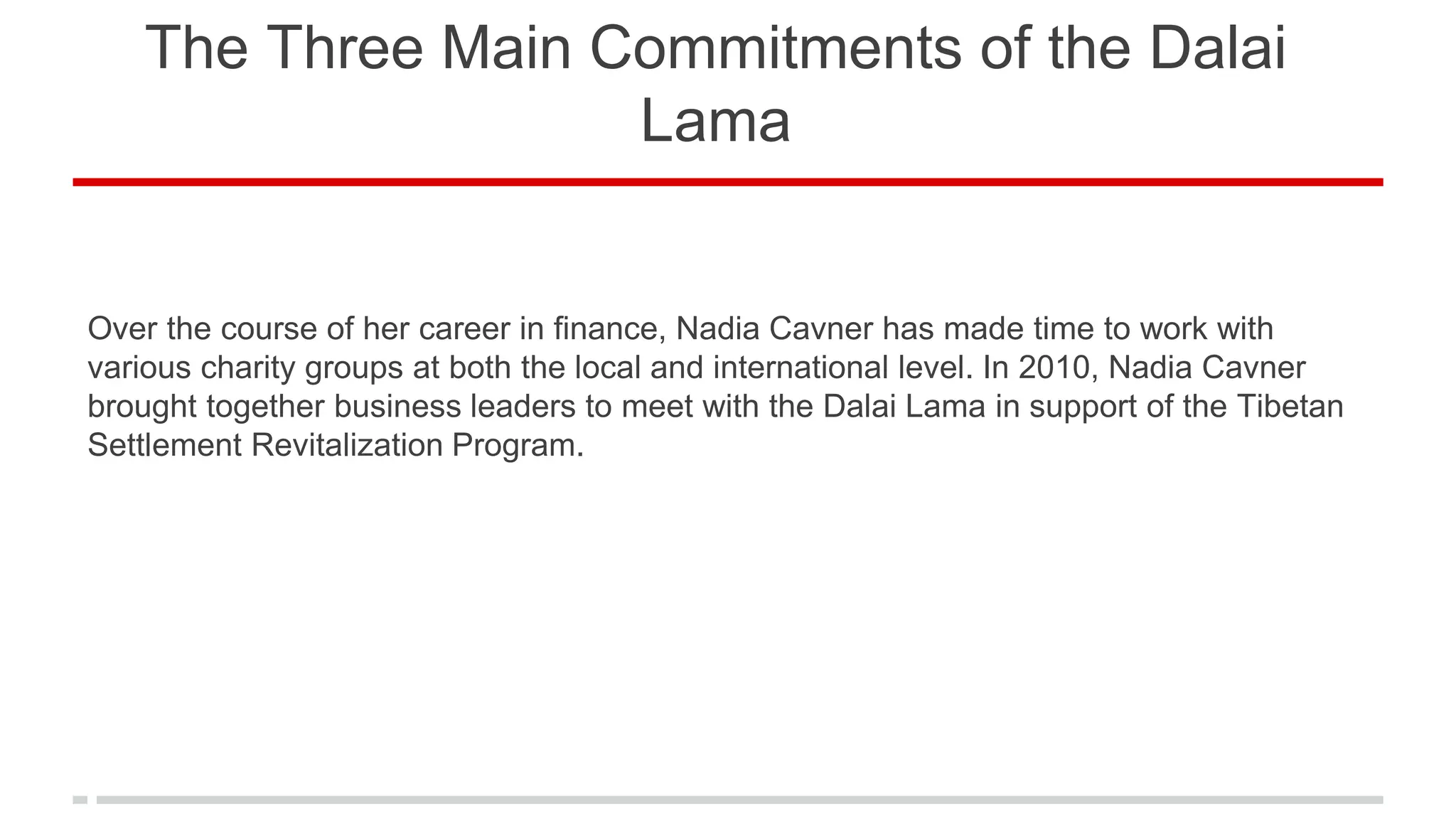 The Three Main Commitments of the Dalai Lama | PPTX