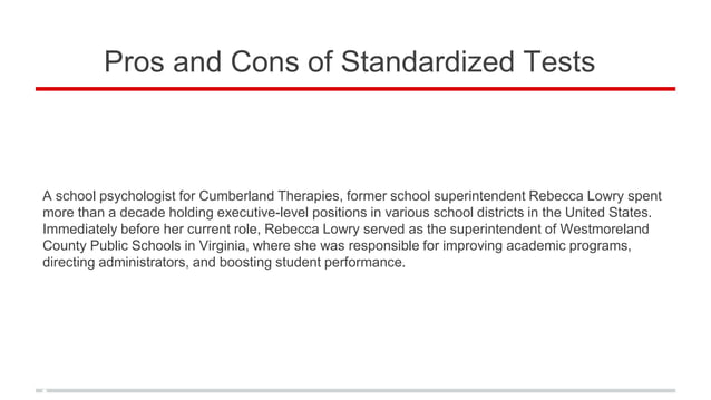 Pros and Cons of Standardized Tests | PPTX | Standardized Testing ...