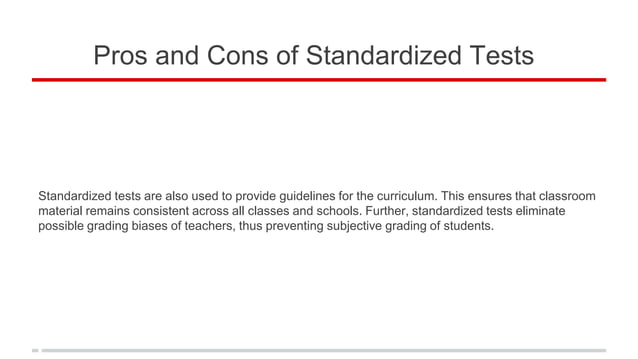 Pros and Cons of Standardized Tests | PPTX | Standardized Testing ...