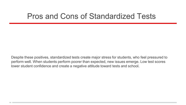 Pros and Cons of Standardized Tests | PPTX | Standardized Testing ...