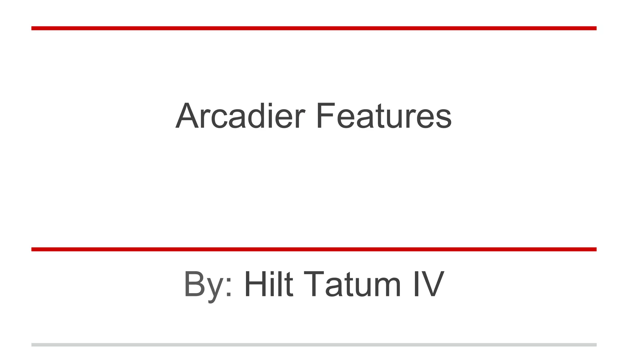 Arcadier Features | PPTX