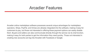 Arcadier Features | PPTX